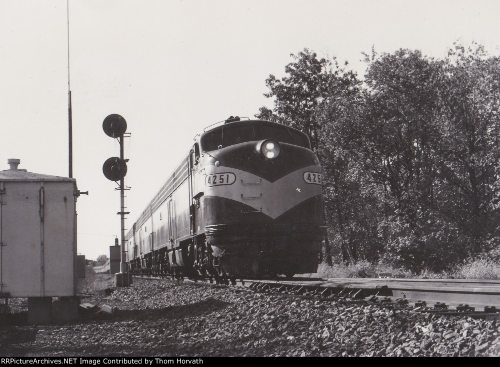 NJT 4251 leads an excursion train of 15 coaches past CP WEST PORTAL
